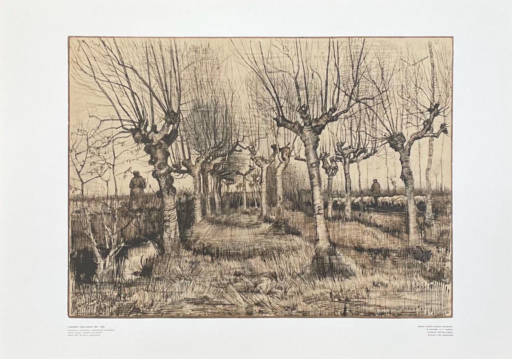 Vincent Van Gogh Exhibition Poster - Pollard Birches - Landscape ...