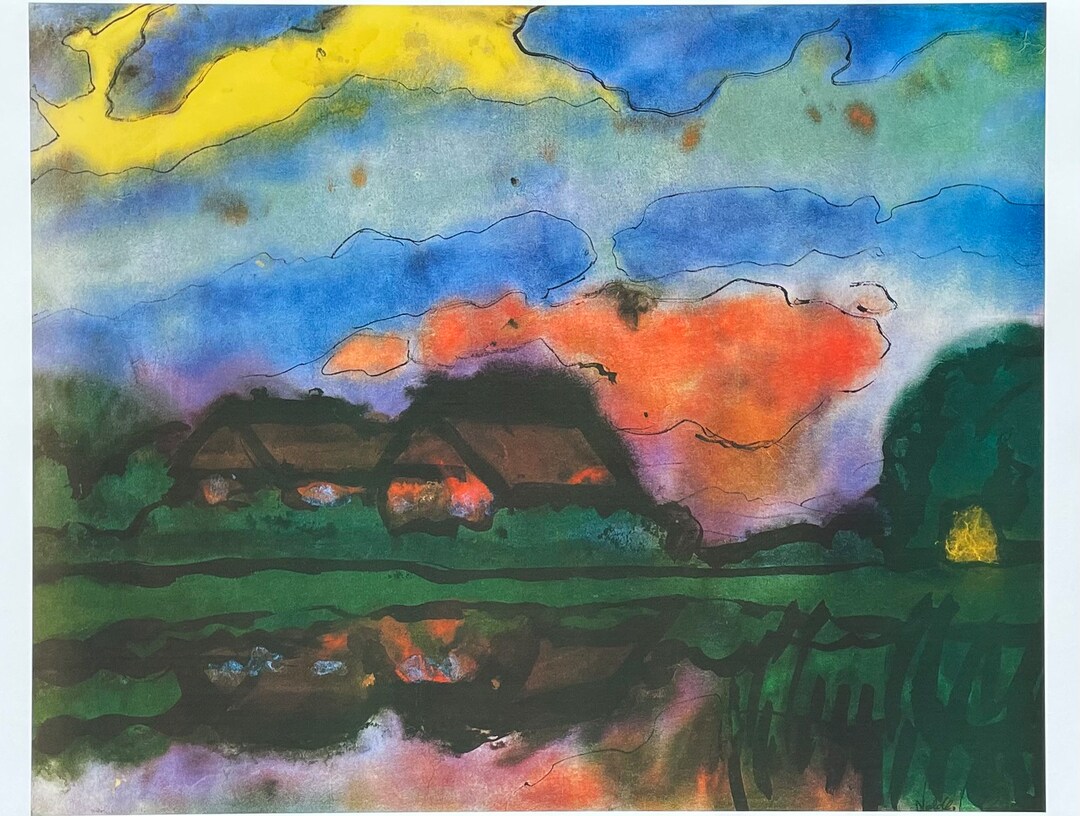 Emil Nolde Exhibition Poster Country Scene Museum Artist art Print - Etsy