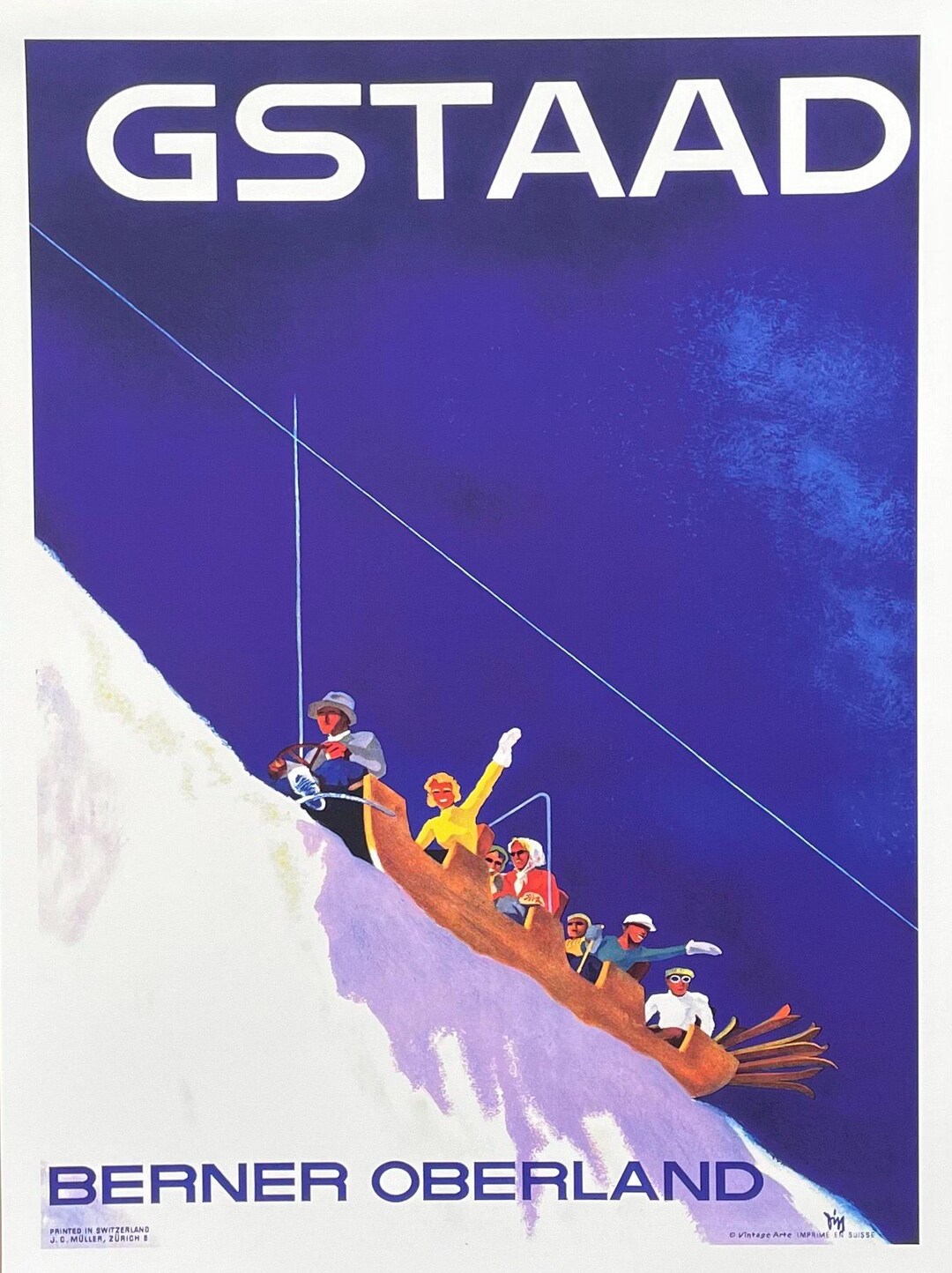 Gstaad Exhibition Poster - Switzerland - France - Winter Sport - Skiing ...