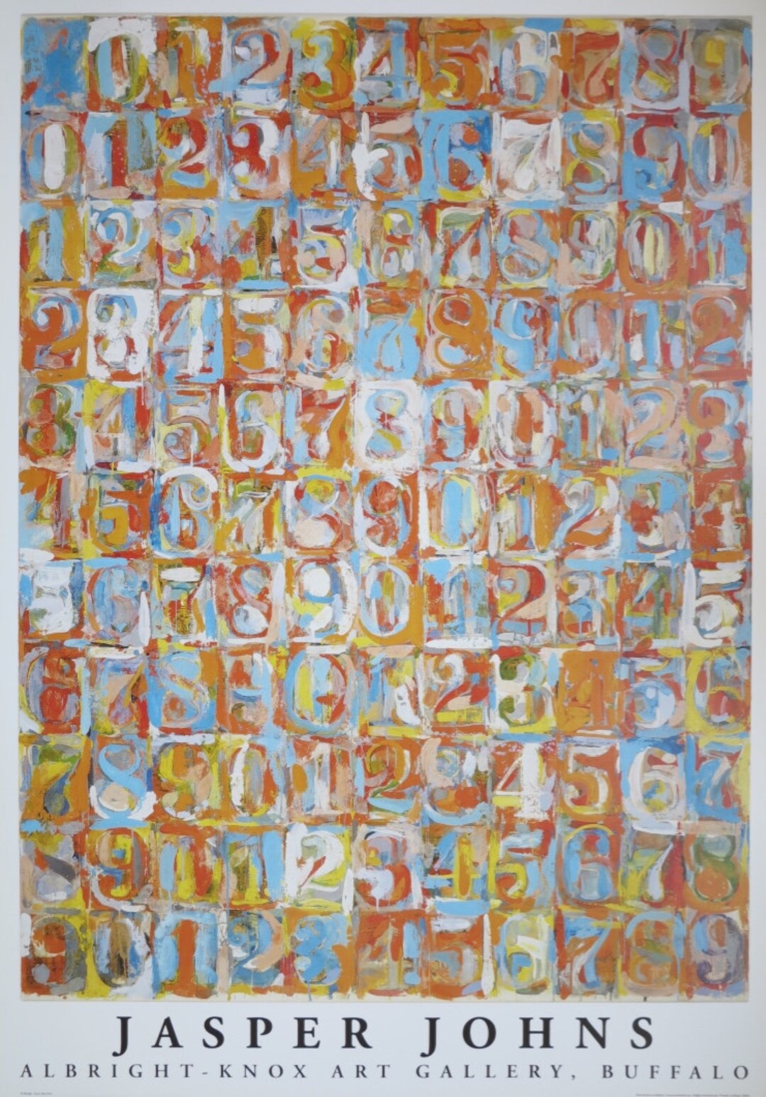 Jasper Johns Print Numbers in Colour Albright Knox Art Gallery Original ...
