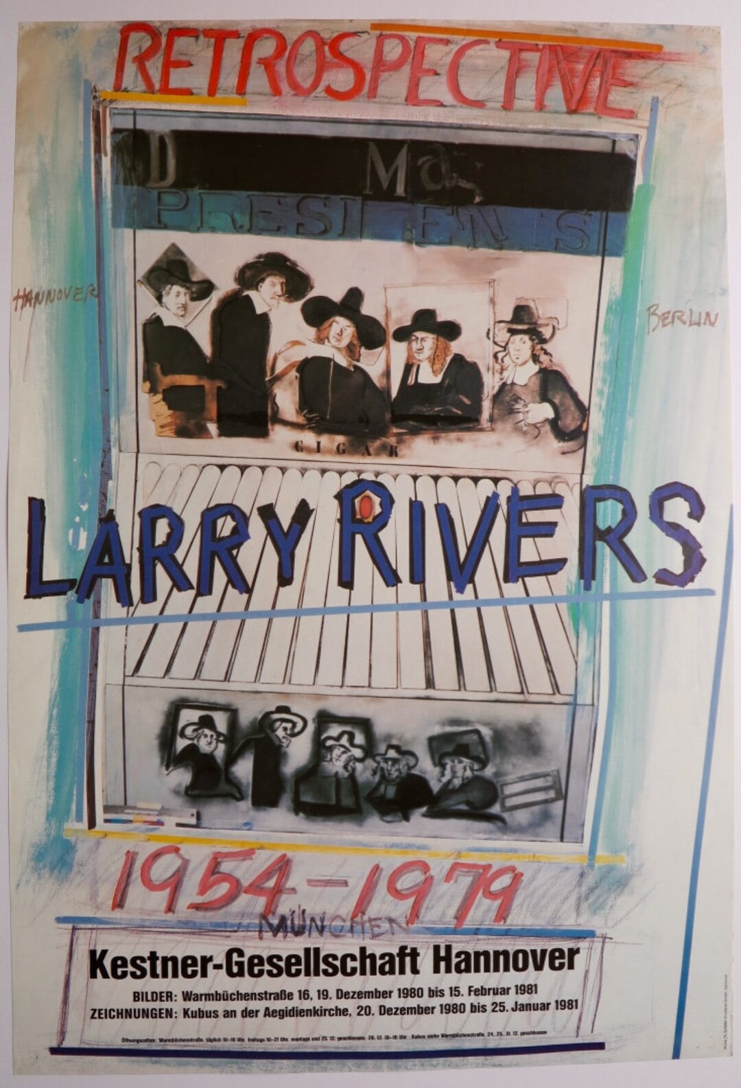 Larry Rivers Exhibition Poster Retrospective Pop Art museum Print 1980 ...