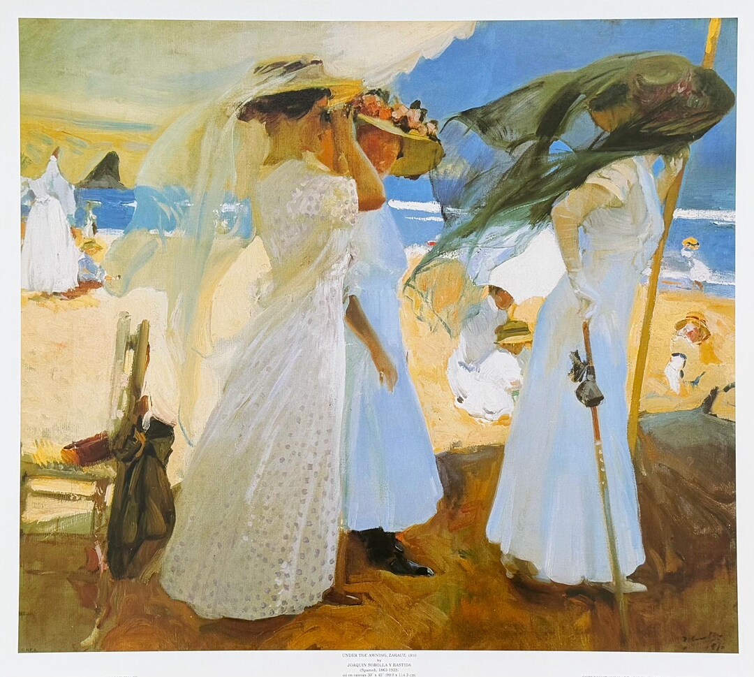 Joaquin Sorolla Y Bastida Exhibition Poster - Under the Awning - Women ...