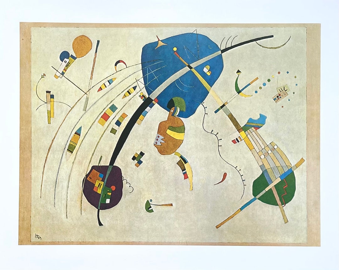 Kandinsky Exhibition Poster - Towards the Blue - Vintage Art Print ...