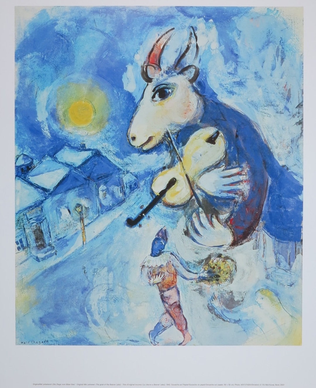 Marc Chagall Exhibition Poster the Goat of the Beaver Lake Museum ...