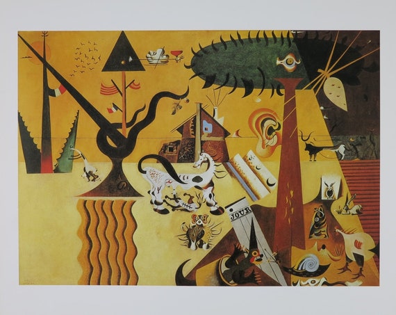 Home Décor Joan Miro exhibition poster art print surrealism museum ...