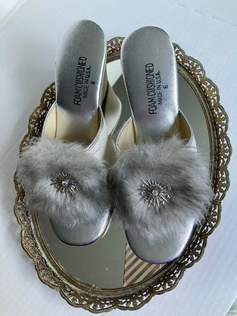 Vintage Boudoir Slippers Boudoir Slippers 1960s Boudoir Etsy