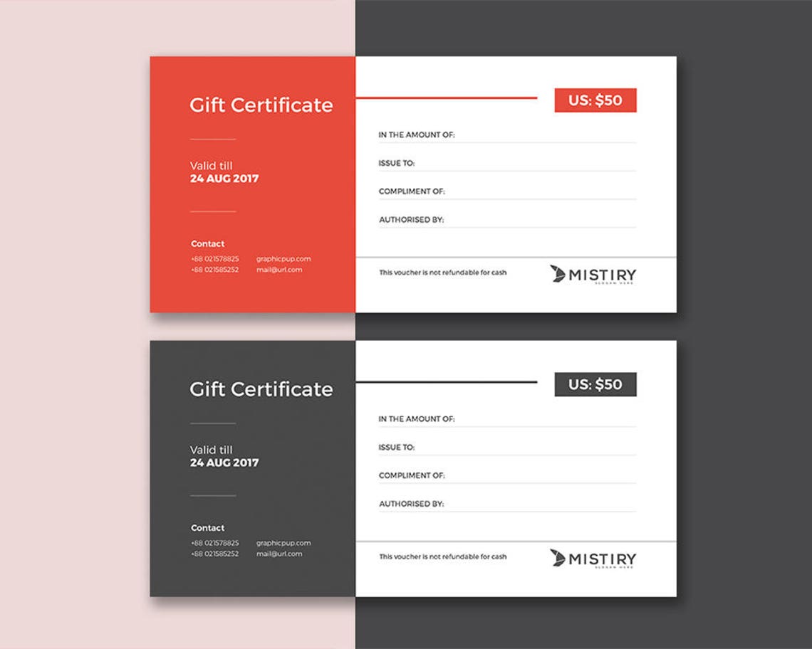 Gift Certificate Design Template MS Word File Instant Download - Etsy