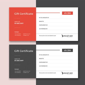 Gift Certificate Design Template MS Word File Instant Download - Etsy