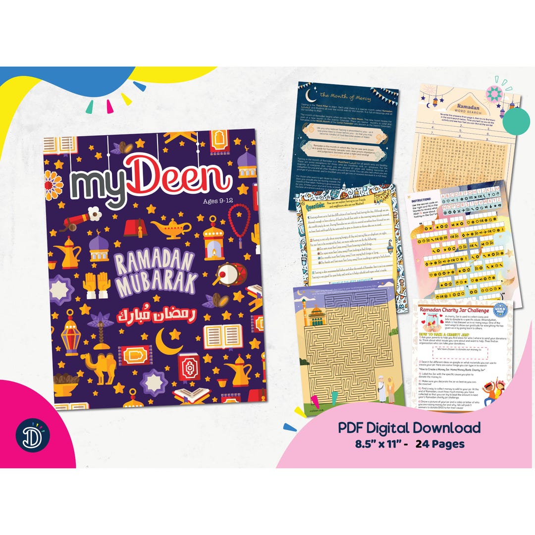Ages 9-12 Ramadan Printables, Activity Book, Workbook, Coloring Pages ...