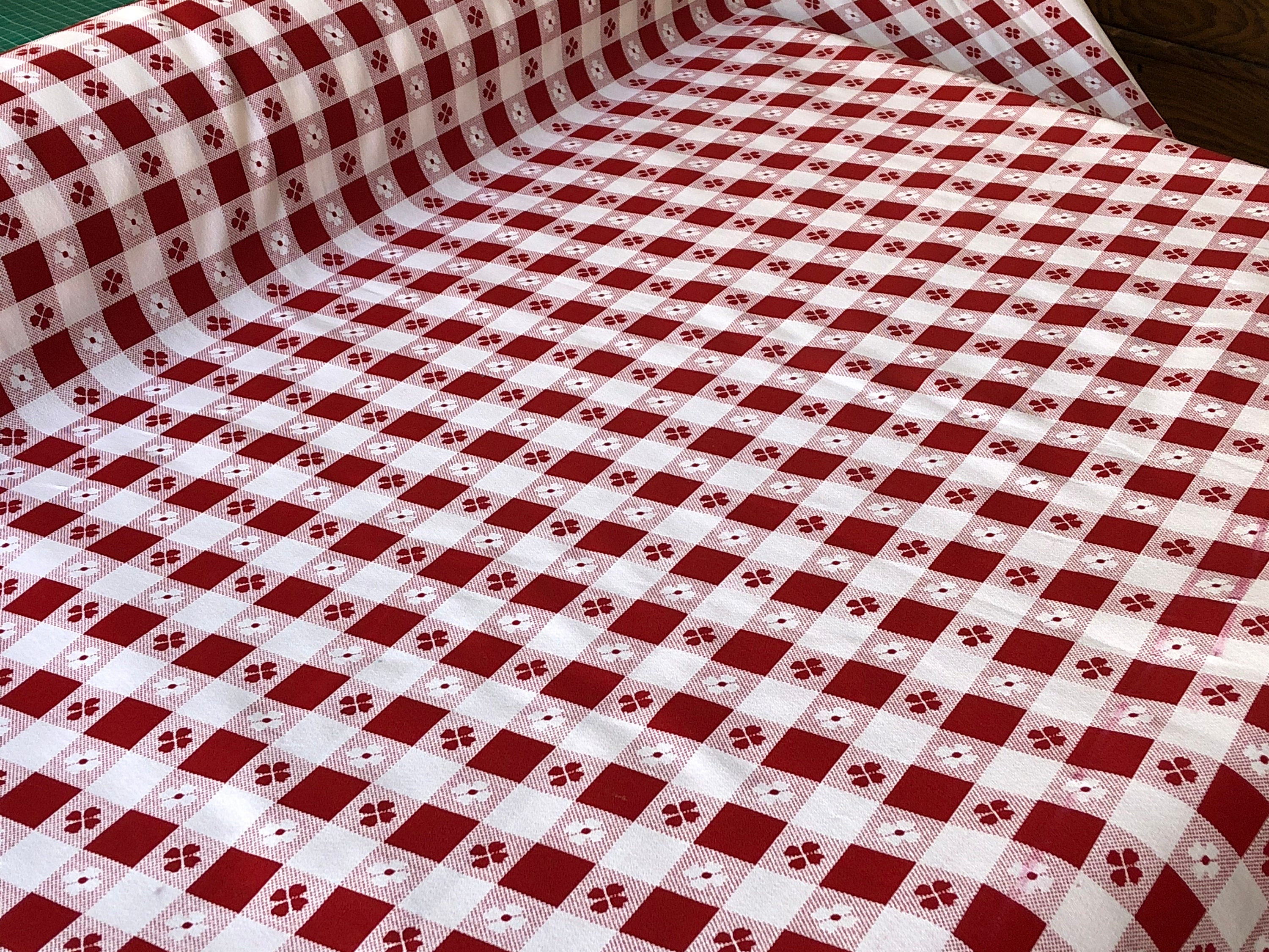 Red Checkerboard Design Tablecloth Fabric - Etsy