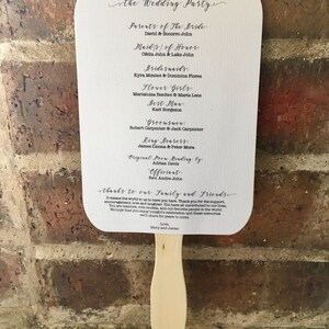 Wedding Program Fan, Wedding Fan, Wedding Program, Simple Wedding ...