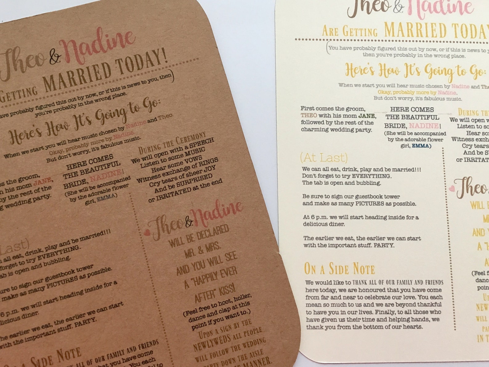 Digital Wedding Program Fans, Printable Wedding Program, Wedding ...