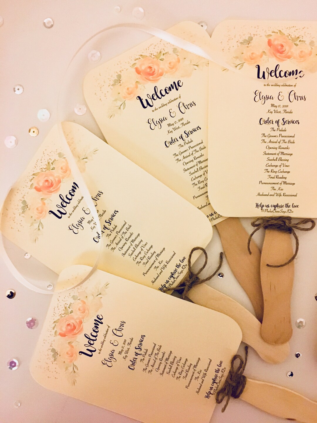 Wedding Program Fans, Wedding Fans, Wedding Programs, Simple Wedding ...