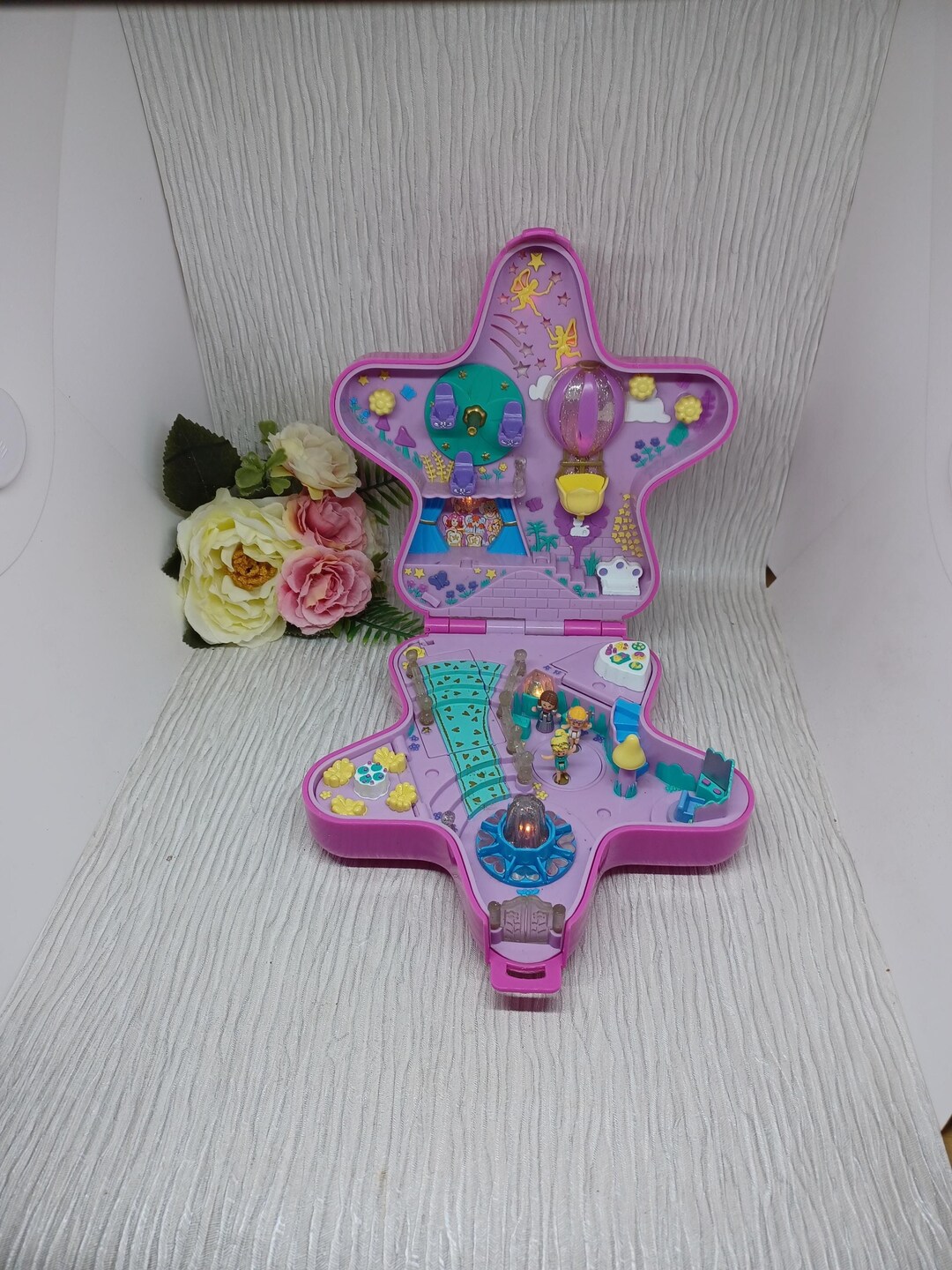 Polly Pocket Fairylight Ball Pink Star Shapecompact ~ Complete With ...