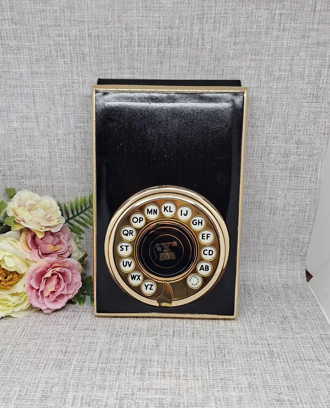 Stratton Dialpad Personal Directory in Black Leatherette Front and Gold ...