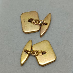 Vintage Damascene Cufflinks in Gold Tone With Mount Fuji in 24ct Gold Chain Cuff Links A3 - Etsy