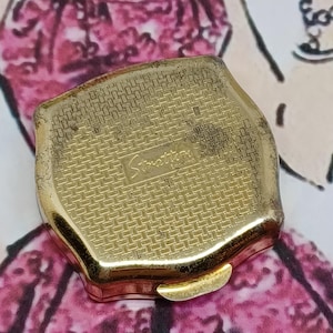 Stratton Pill Box ~ Black Enamel Lid ~ Vintage Mini Box ~ Mid Century ...