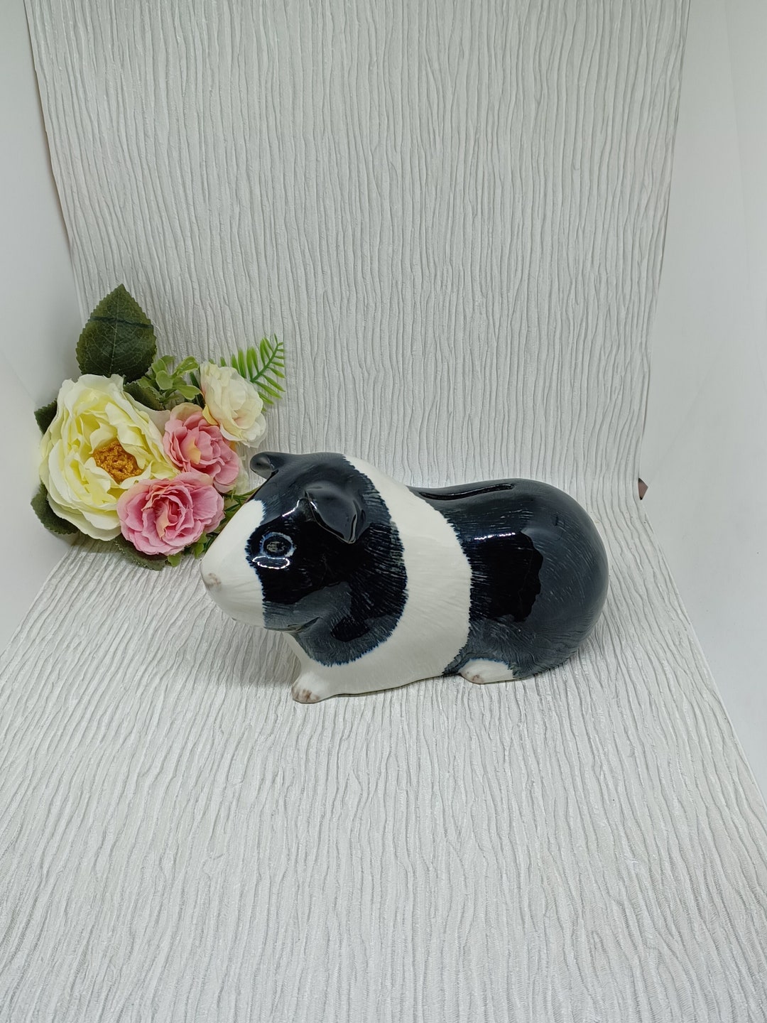 Guinea Pig Money Box by Quail Ceramics ~ Large Black & White Piggy Bank ...