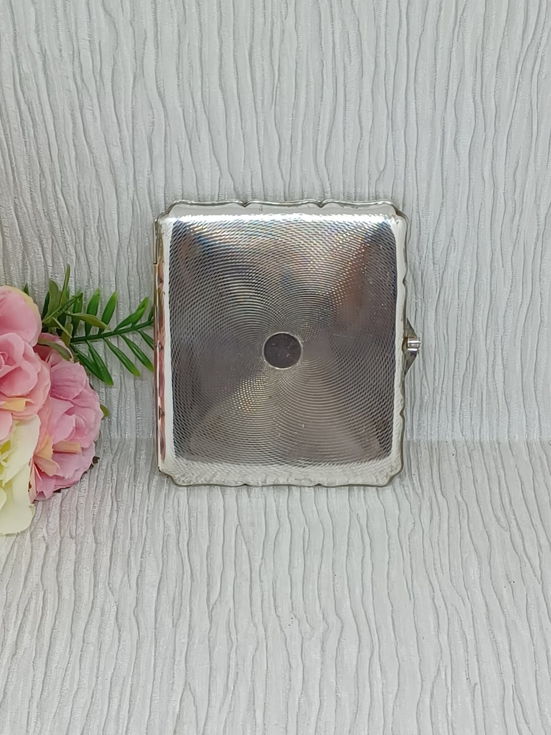 Stratton Cigarette Case in Silver Tone With an Engine Turned Lid ...