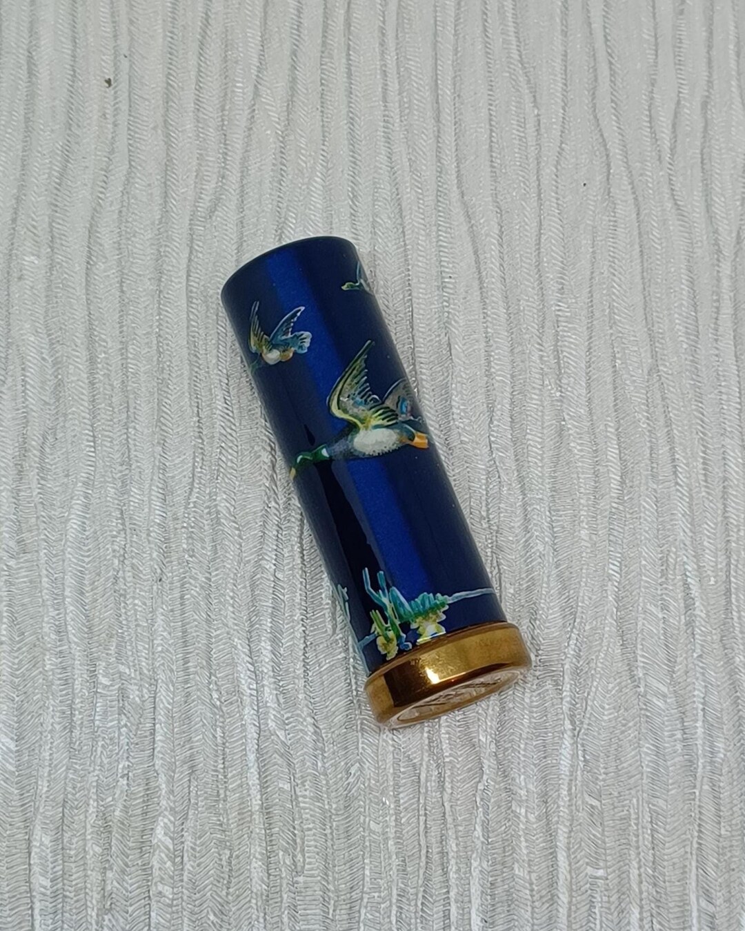 Vintage Stratton Lipstick Tube Blue Enamel With Mallard Ducks Flying ...