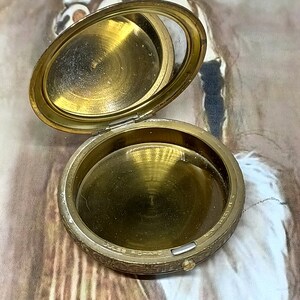 Jules Richard Powder Compact ~ Brass With Green Enamel ~ Antique 1930s ...
