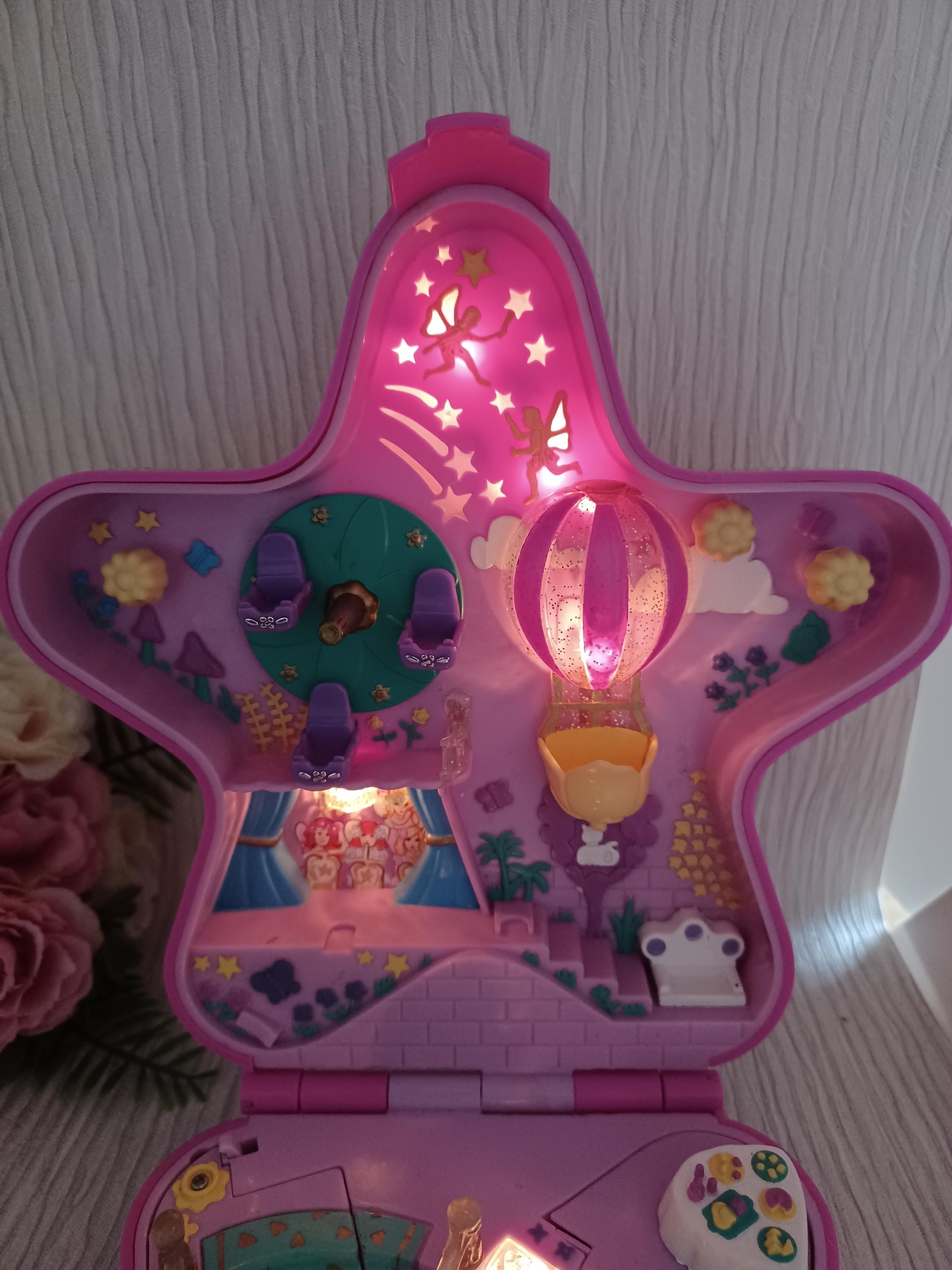 Polly Pocket Fairylight Ball Pink Star Shapecompact ~ Complete With ...