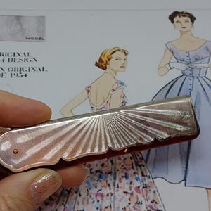 Stratton Folding Comb Silver Tone With Engine Turned Sunburst Design ...