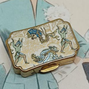Vintage Stratton Mini Box Pill Box With Persian Myths & Legends Design ...