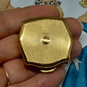Stratton Gold Tone Mini Box Pill Box With Engine Turned Lid Mid Century ...
