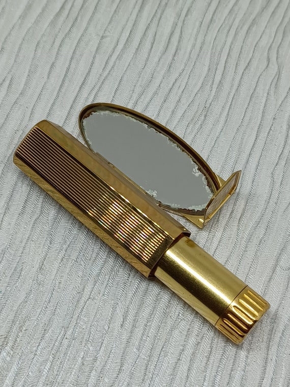 Vintage Stratton Compact & Lipstick Case Set in White… - Gem