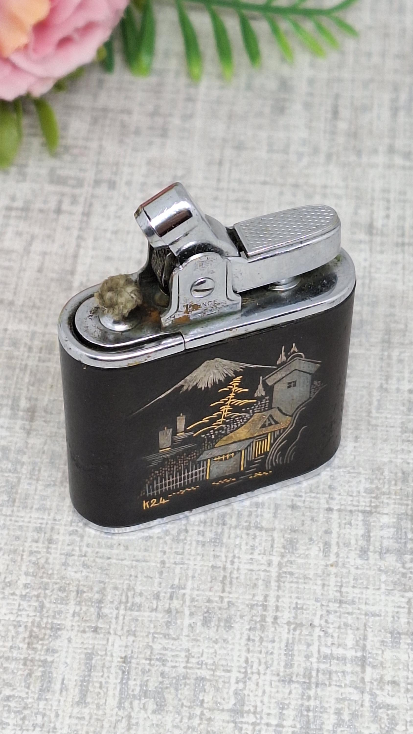 Damascene Cigarette Lighter With Mount Fuji ~ Japanese ~ Prince Brand ...