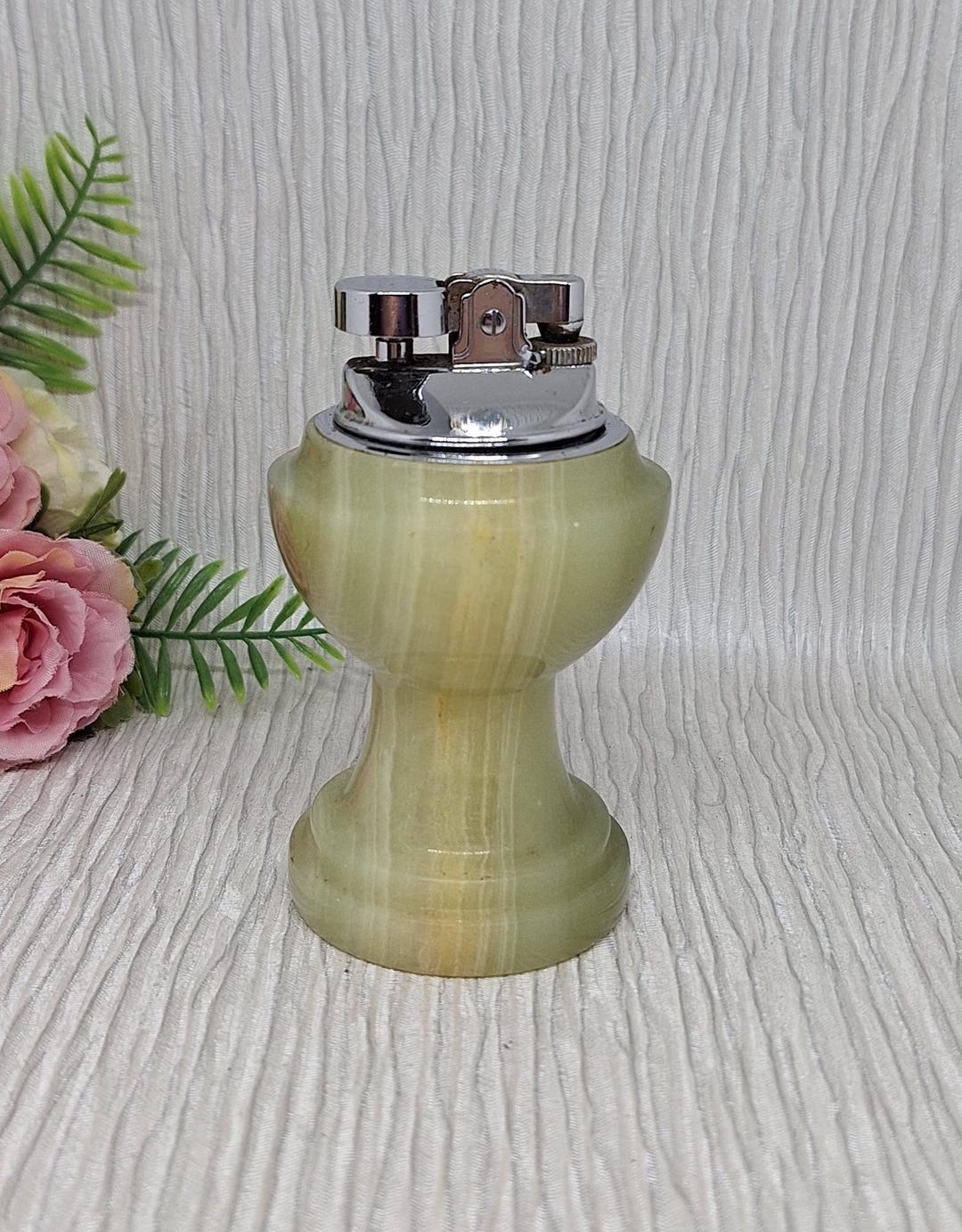 Green Onyx Cigarette Lighter ~ Vintage Marbled Table Lighter - Etsy
