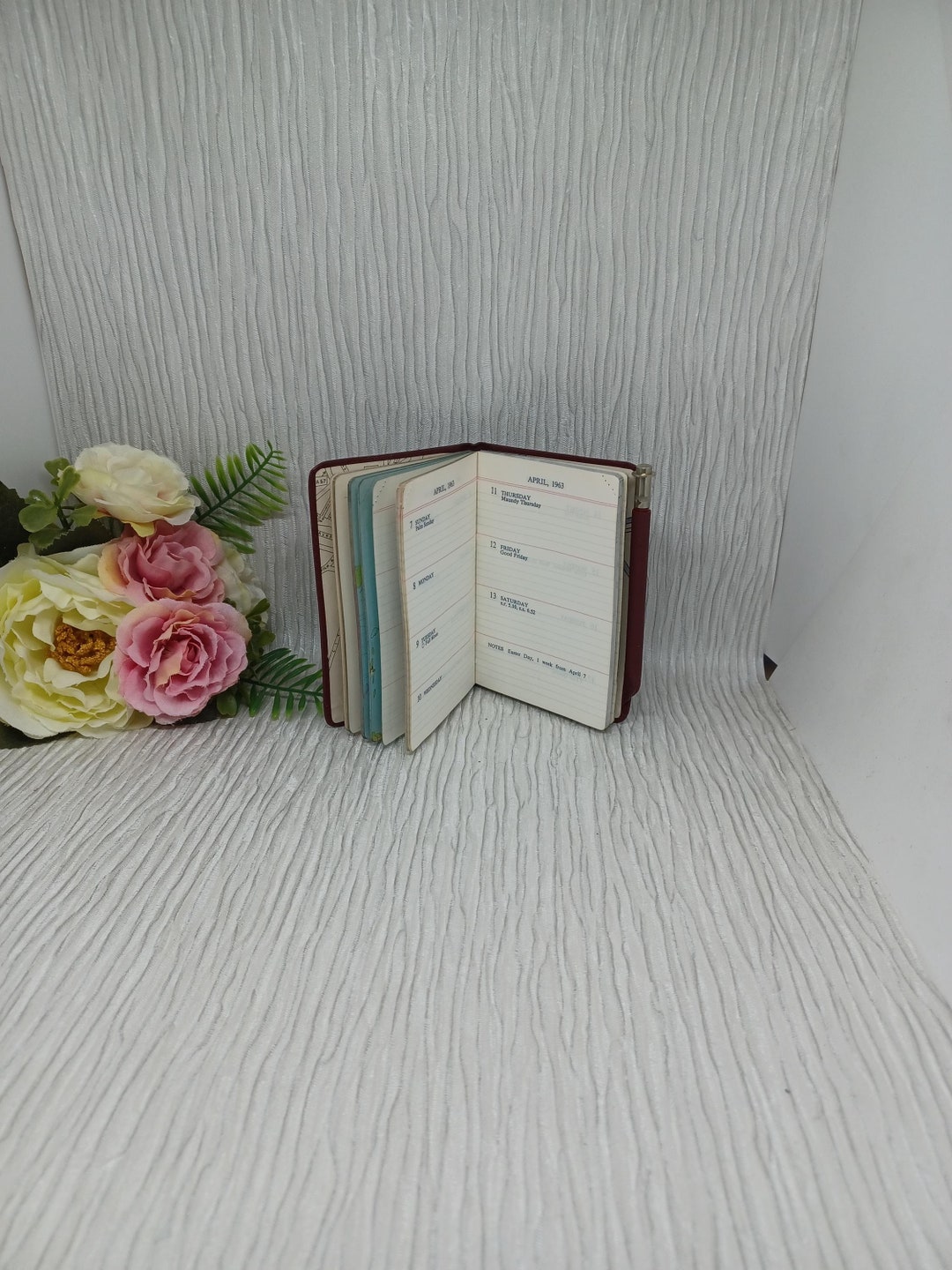 Vintage 1963 Letts Diary in Leather Cover With Pencil Firth-vickers ...