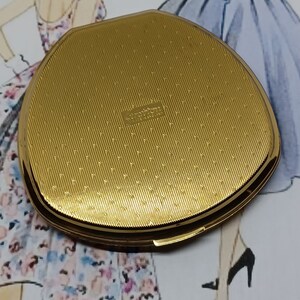 Stratton Clam-shell Convertible Compact in Blue Enamel With - Etsy