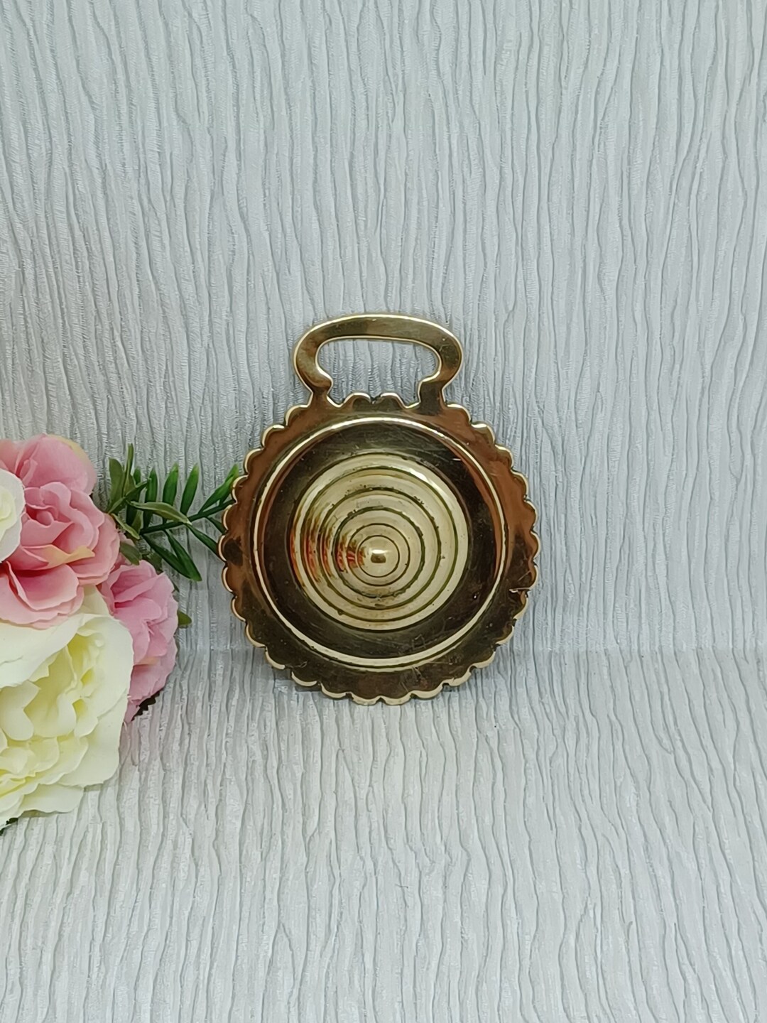 Vintage Horse Brass Boss in a Conical Cone Shape Rosette Brasses ...