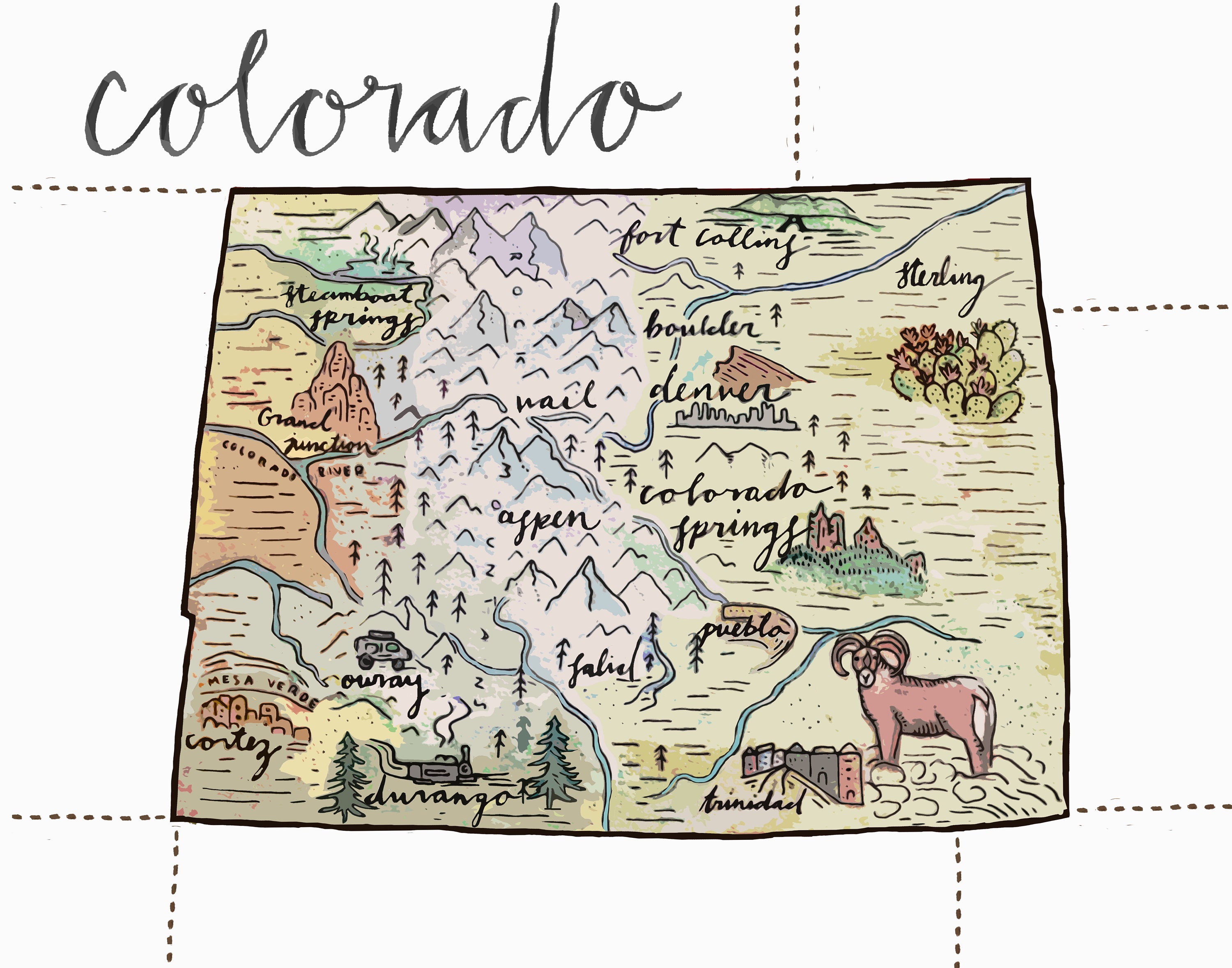 Tourist Map Of Colorado