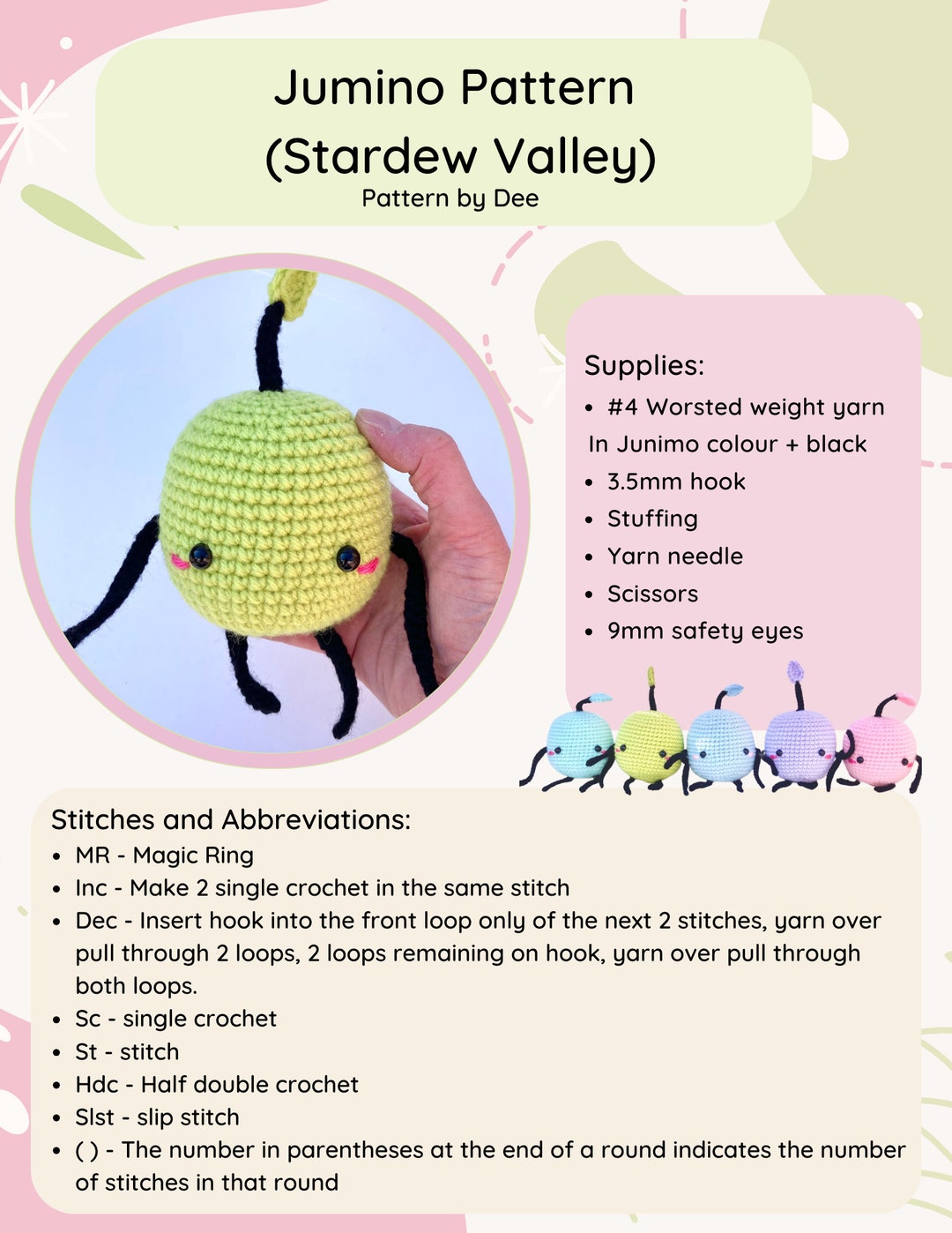 Junimo Crochet Pattern Pdf - Etsy