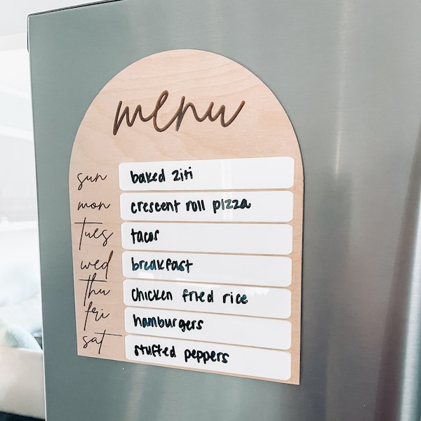 Magnetic Menu Board - Etsy