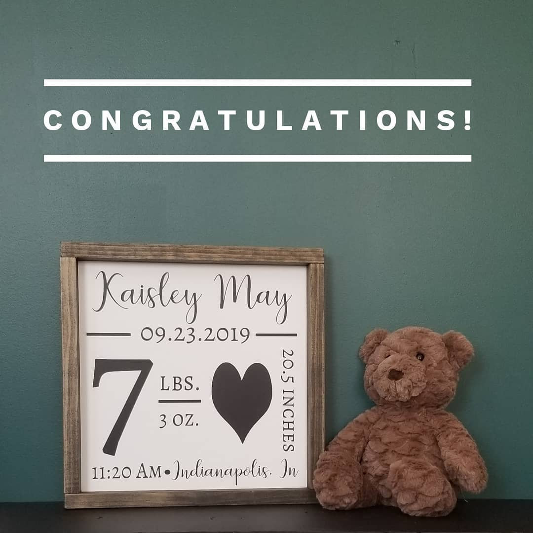 Birth Announcement Sign Birth Stats Sign Baby Stats Sign - Etsy