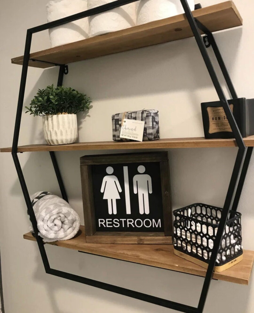 Restroom People Sign, Minimalist Bathroom Decor, Simple Bath Art, Funny ...