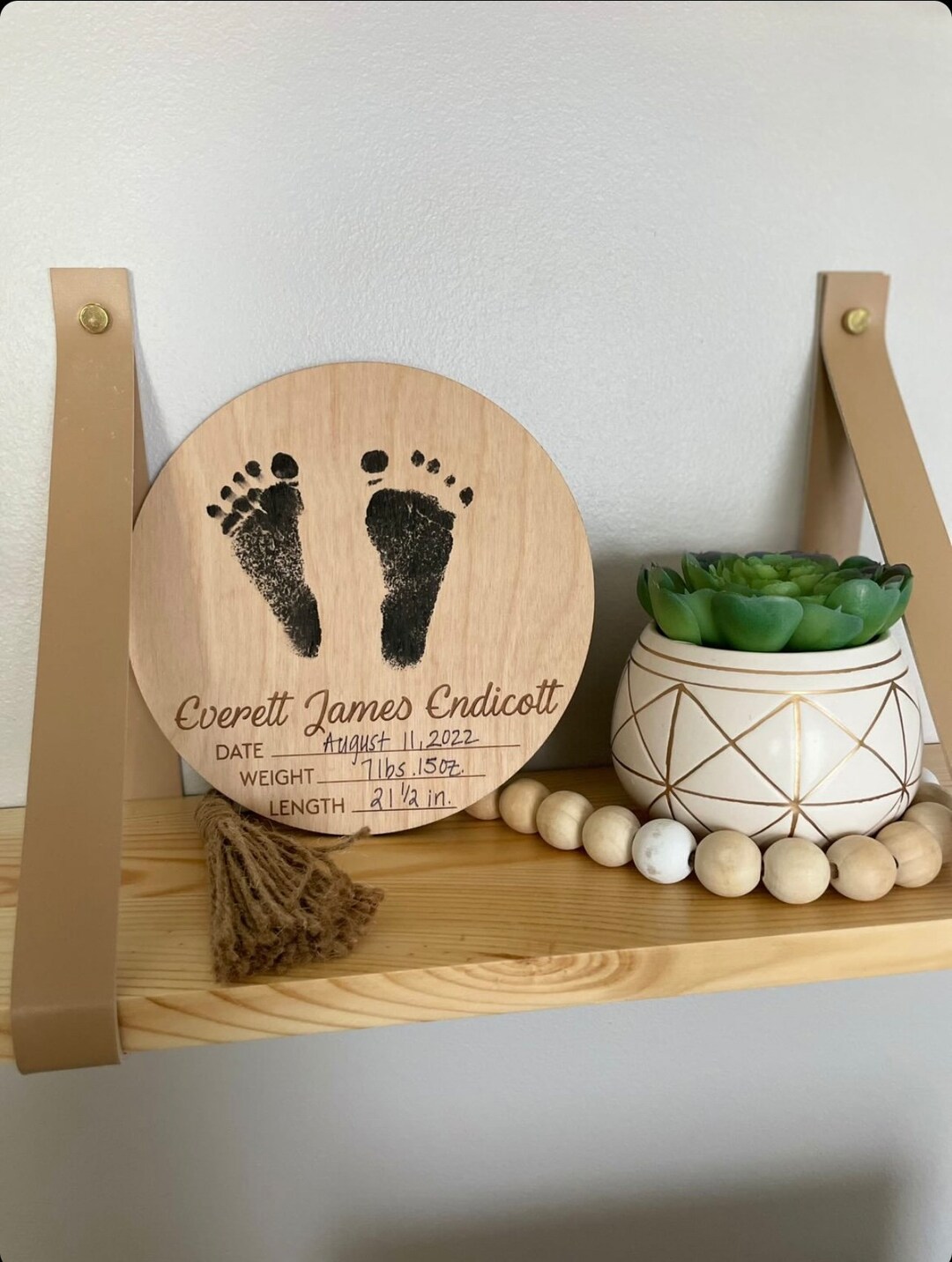 Baby Announcement Sign | Footprints | Birth Announcement Sign ...