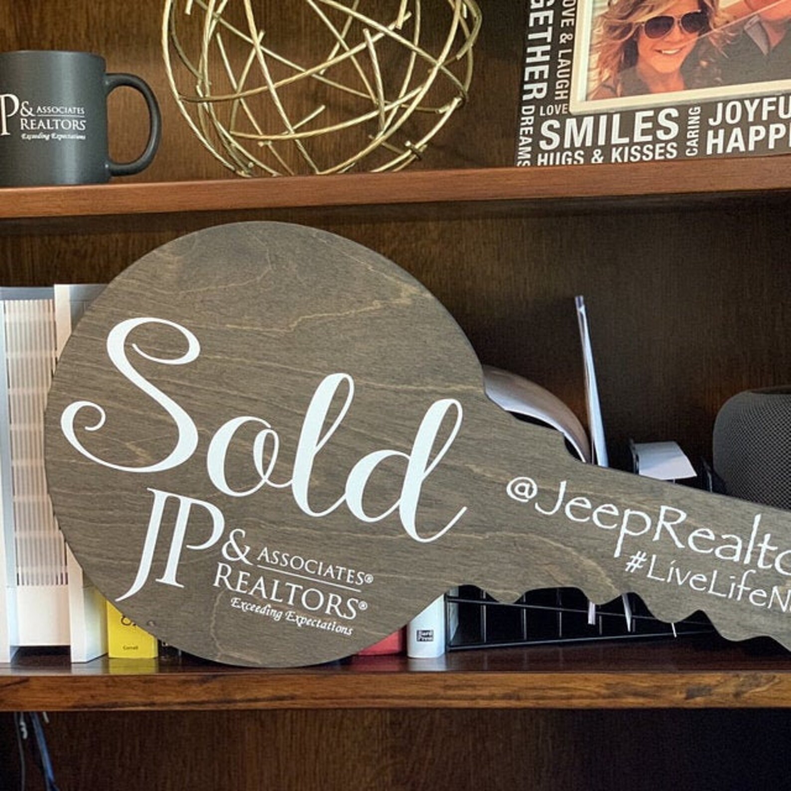 Key Shape Sold Sign With Hashtag or Name Personalized Real | Etsy