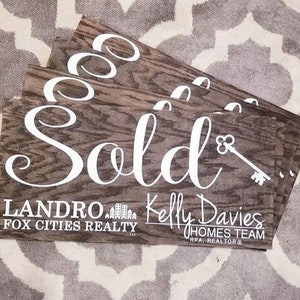 Personalized Real Estate Agent Sign, Custom Real Estate Sold Sign, Real ...