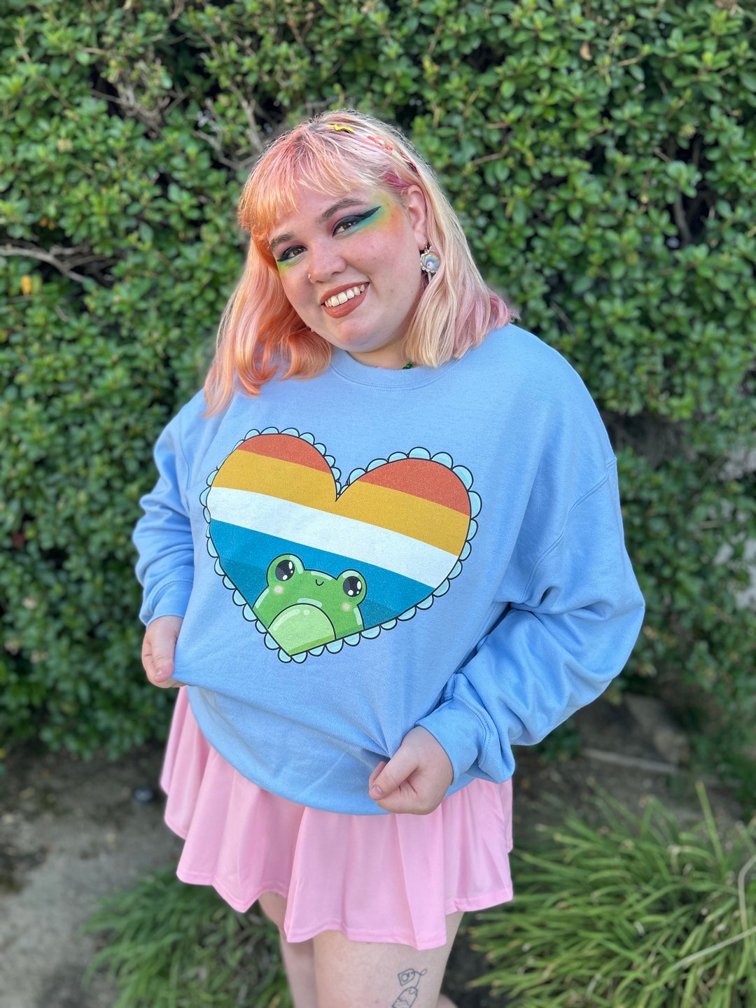 Unisex Aroace Pride Frog Sweatshirt, Ace Pride, Gifts for Aro Friend ...