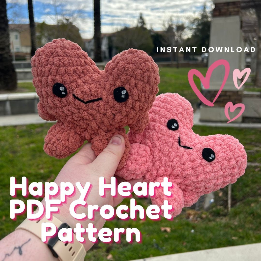 Happy Heart PDF Crochet Pattern Instant Download - Etsy