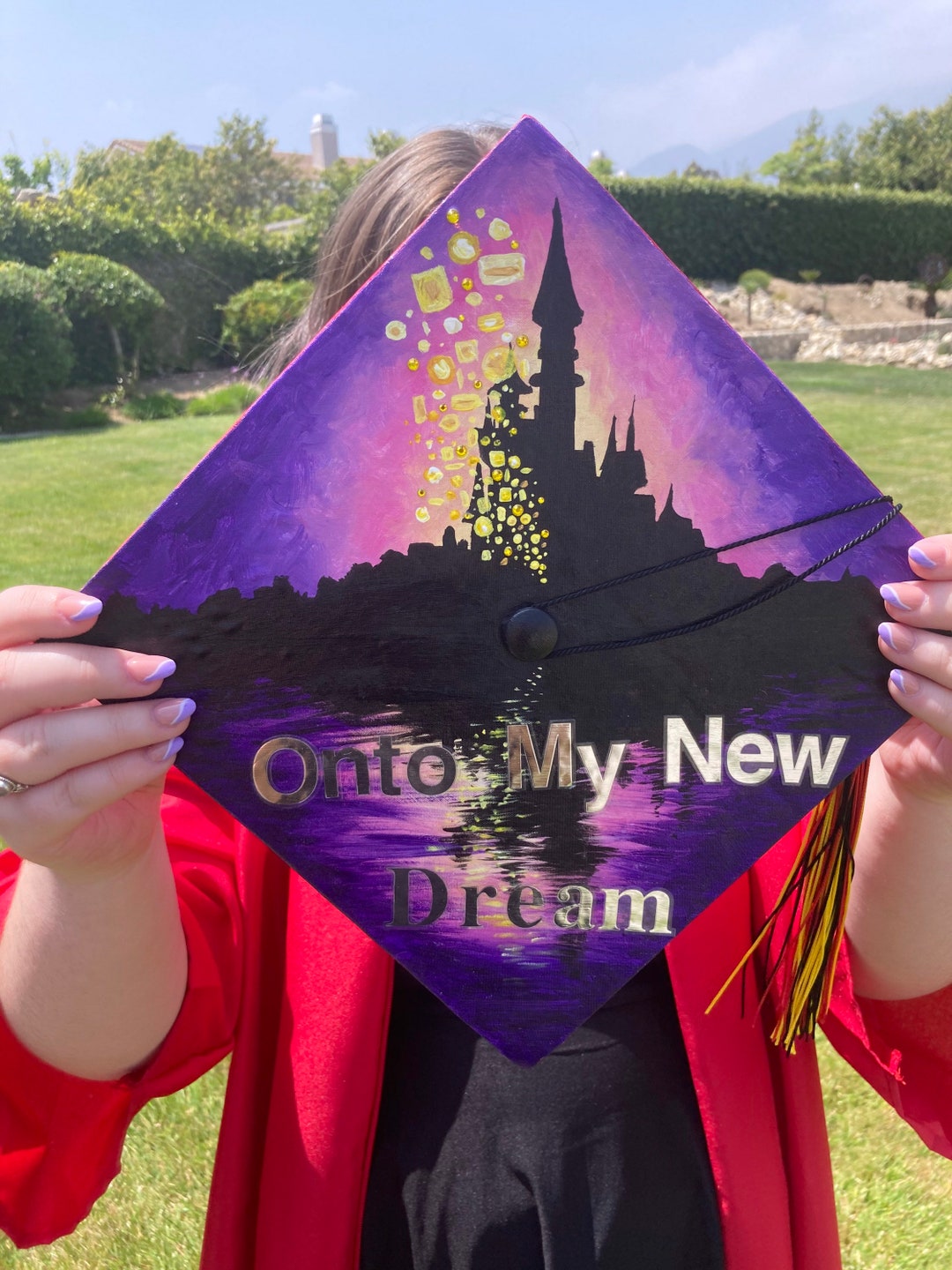 CUSTOM Hand Painted Grad Cap - Etsy