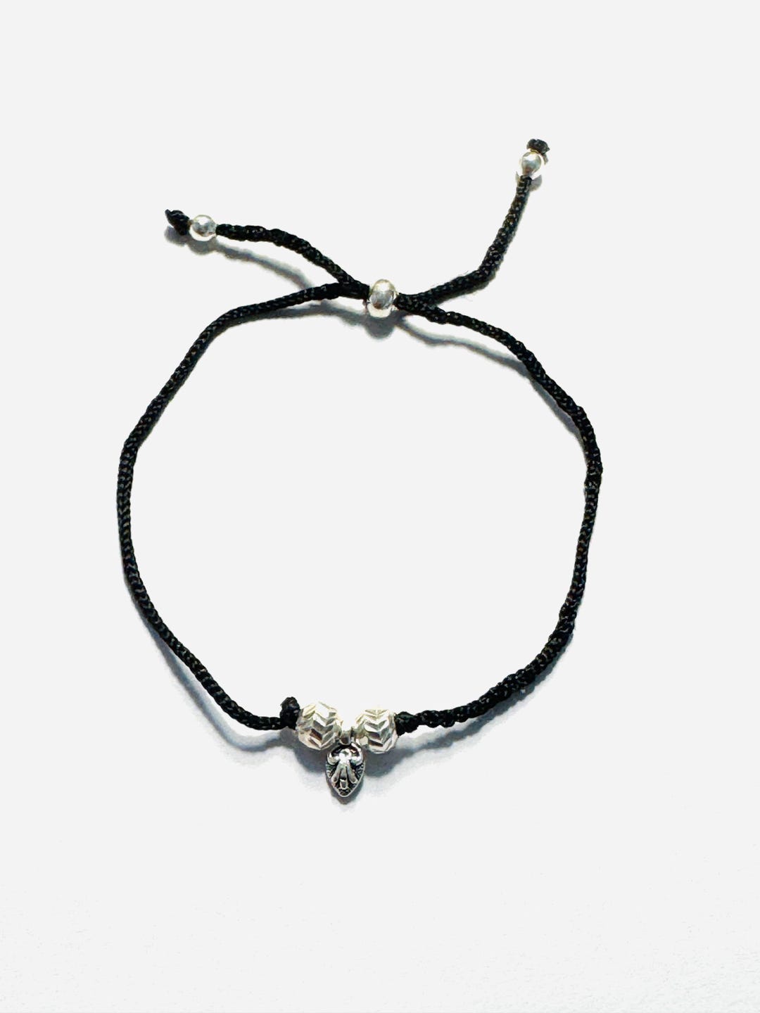 Black Thread,pure Silver Black Thread Anklet,indian Nazar Anklet ...