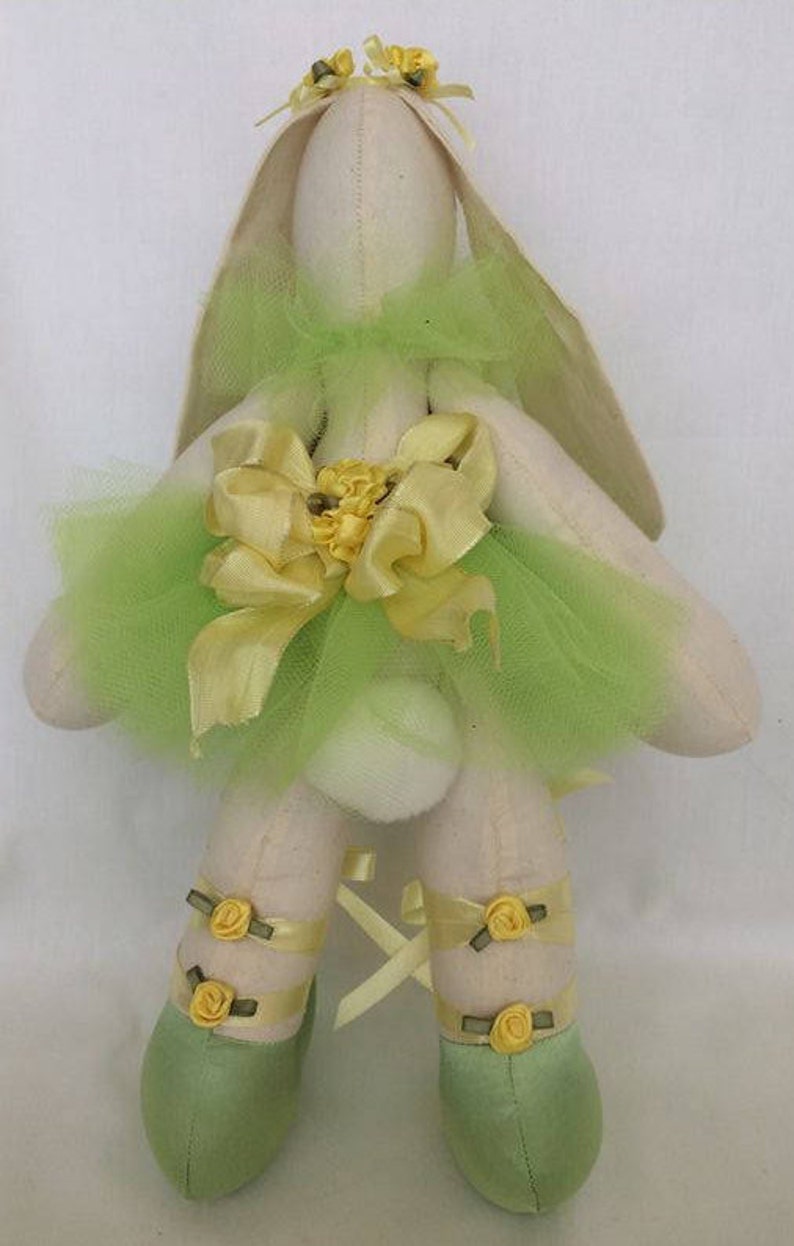 Handmade Ballerina Bunny Rabbit With Green Tutu Yellow - Etsy