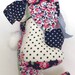 Handmade Bunny Made From Patchwork Fabric With Matching Collar and ...