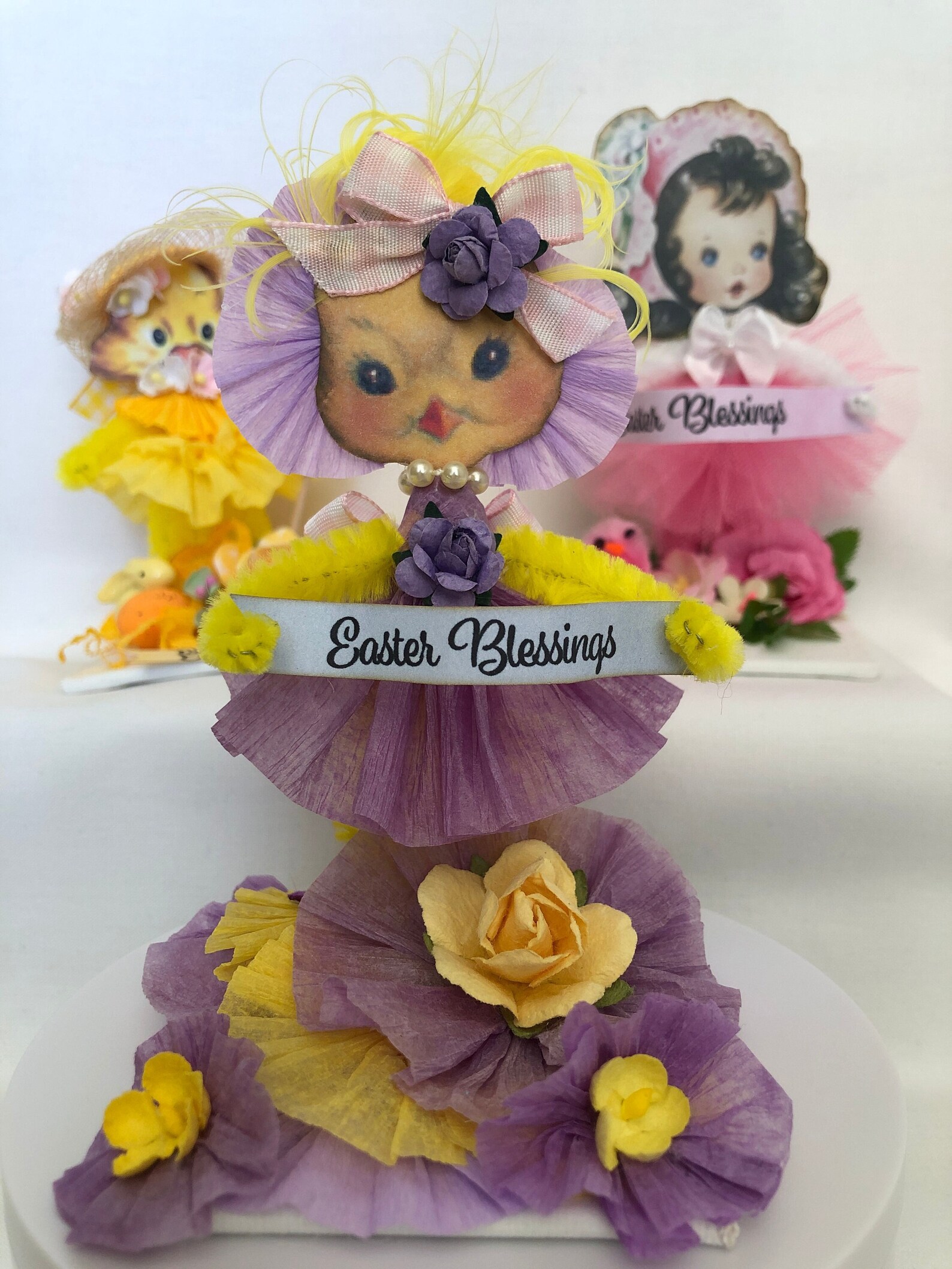 Handmade Chenille Bump Easter Blessings Keepsake Greeting Character ...